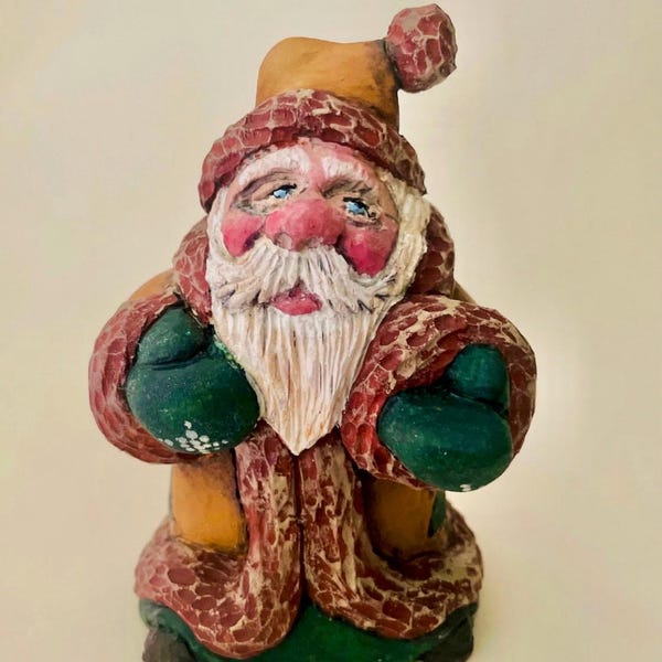 Santa Carving - Etsy