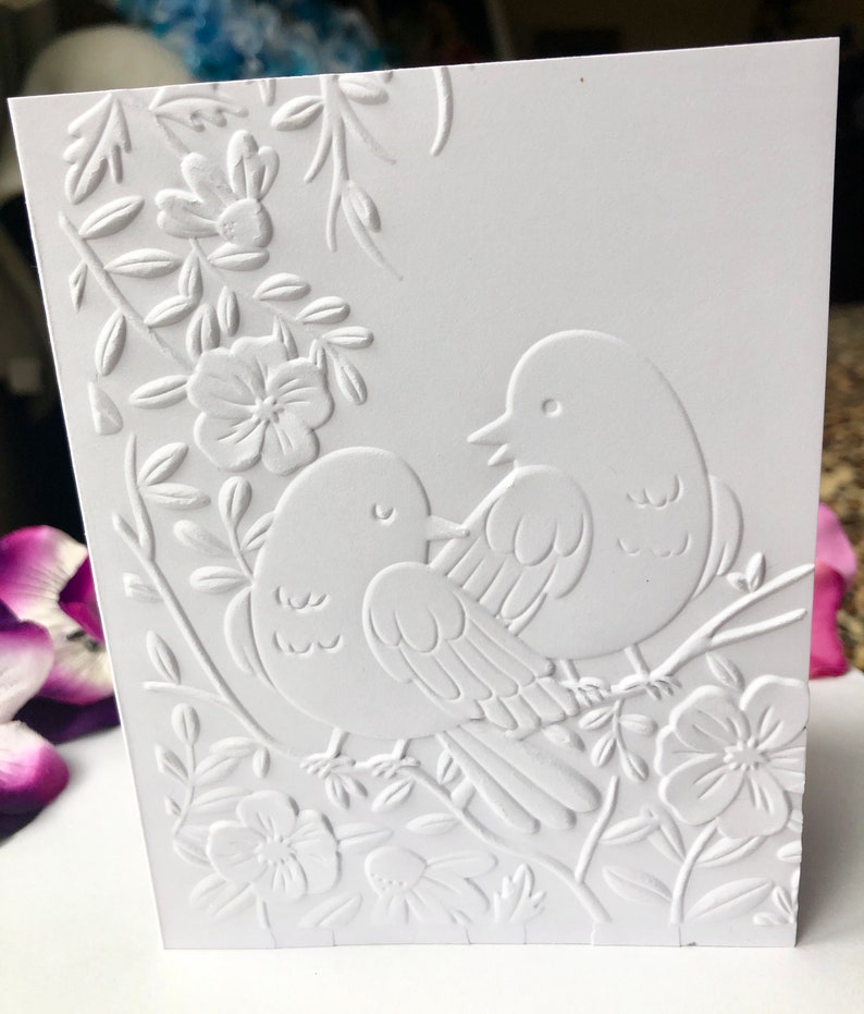 Embossed Love Birds Notecards, Blank All Occasion Cards (set of 6) - Etsy