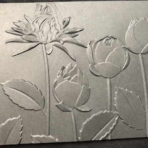 Black 3D Embossed Cardstock Sheets, Gold Etched Floral, Set of 5 - Etsy