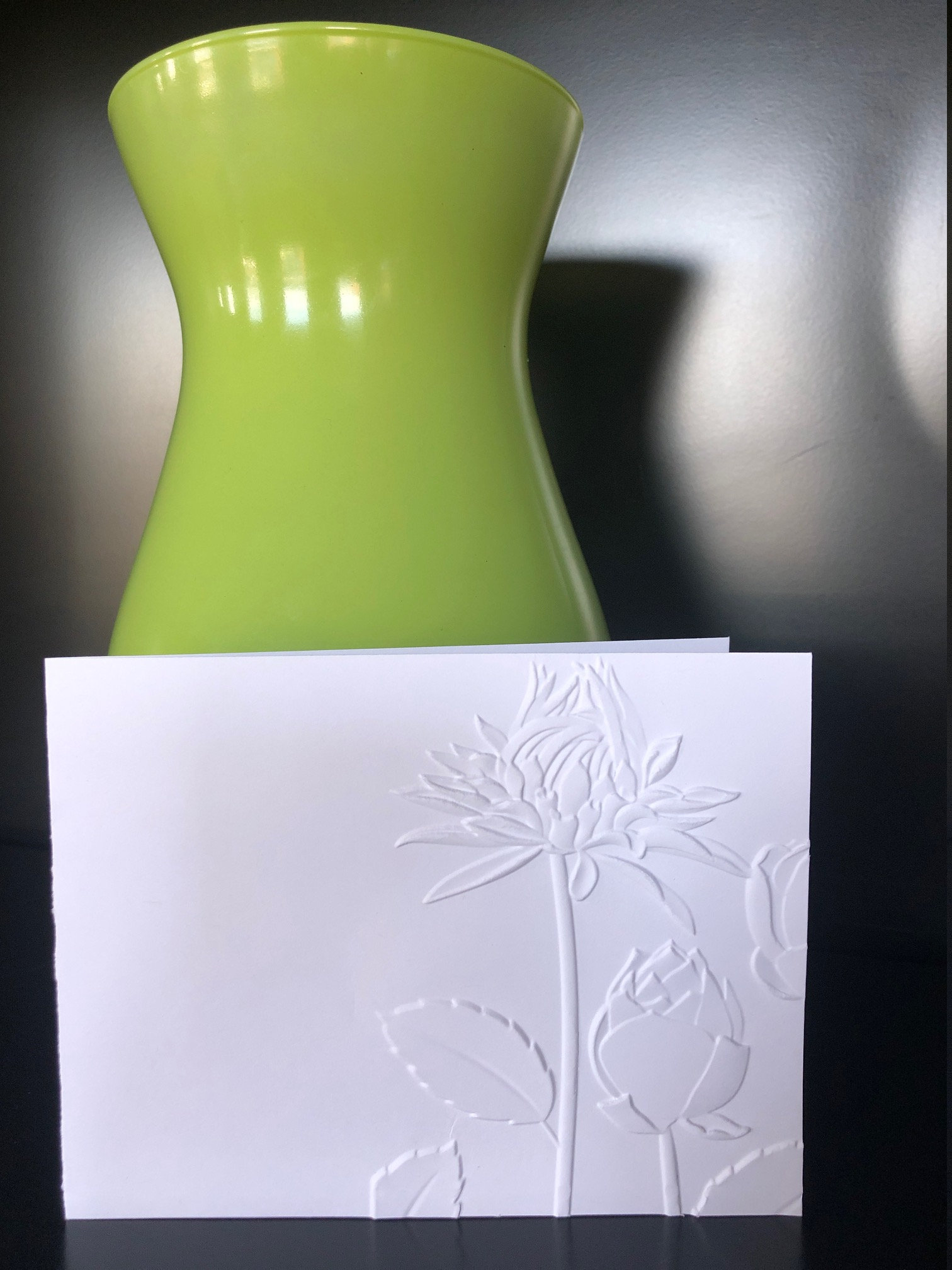 3D Embossed White Floral Cards (set of 6) Embossed Note Cards All ...