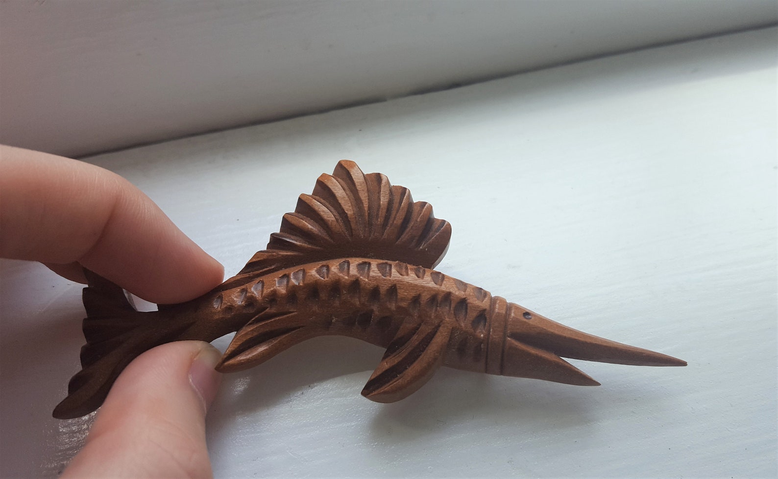 Jumping Sailfish Carved Wood Artisan Brooch. Late Mid-century. - Etsy