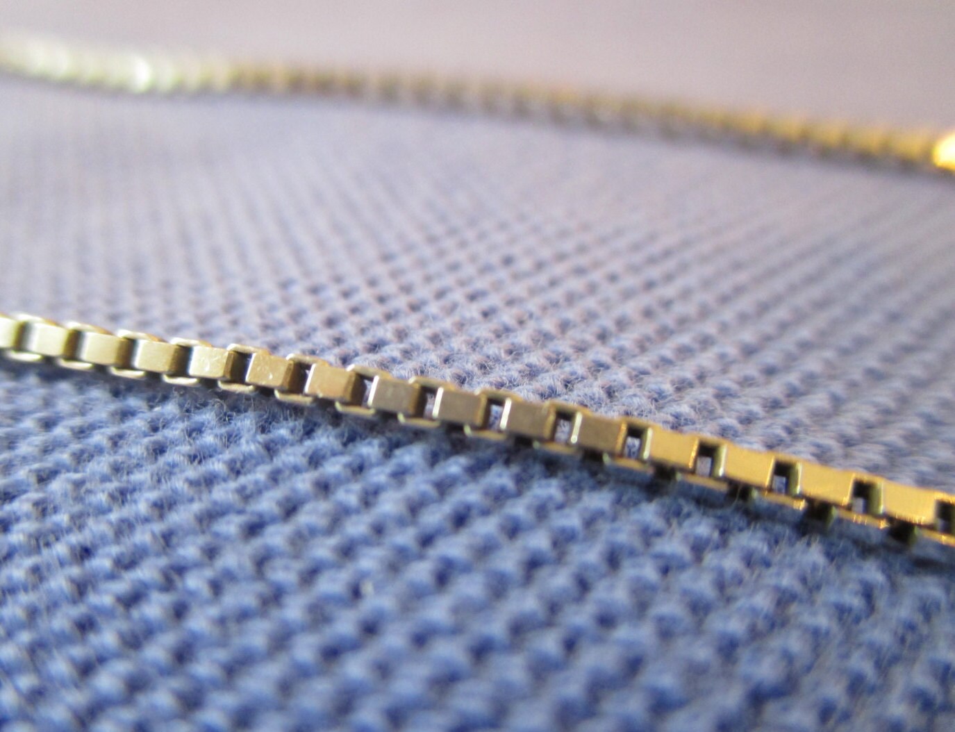 Lovely Sterling Box-link Necklace. Vintage. 18 Long. Italian. - Etsy