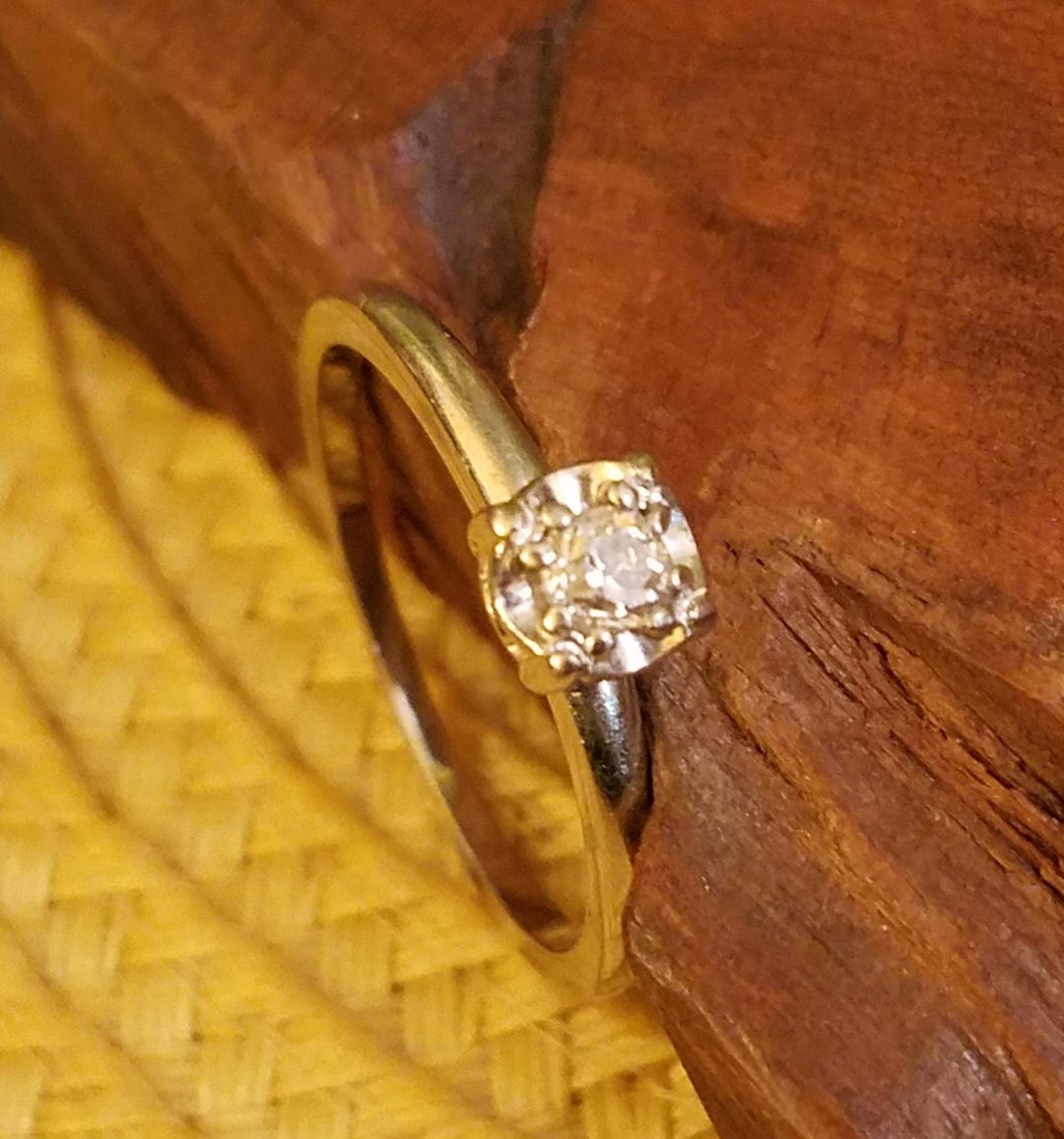 18k Jabel (unique Bridge) Solitaire: White Gold. ~.24ct. Vintage ...