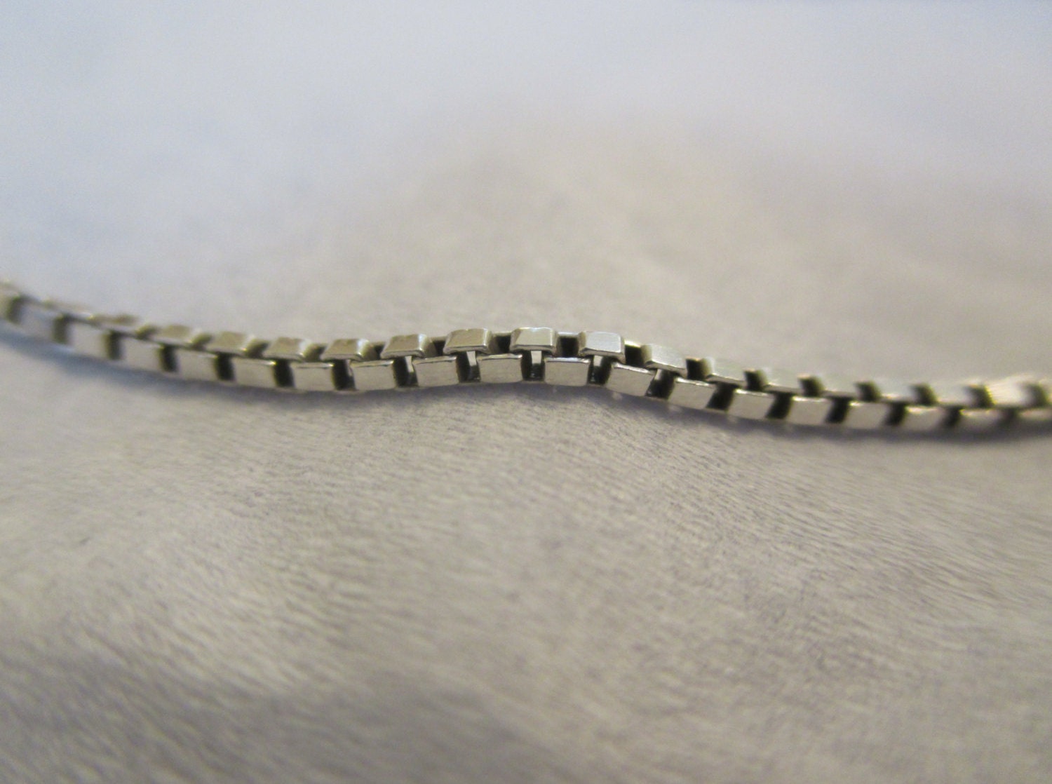 Lovely Sterling Box-link Necklace. Vintage. 18 Long. Italian. - Etsy