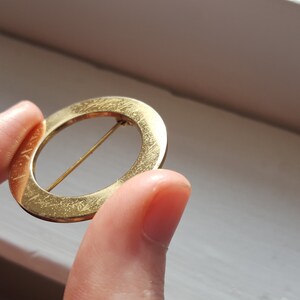 Monet Gold Tone Circle Pin With Hallmark Stamp on Back - Etsy