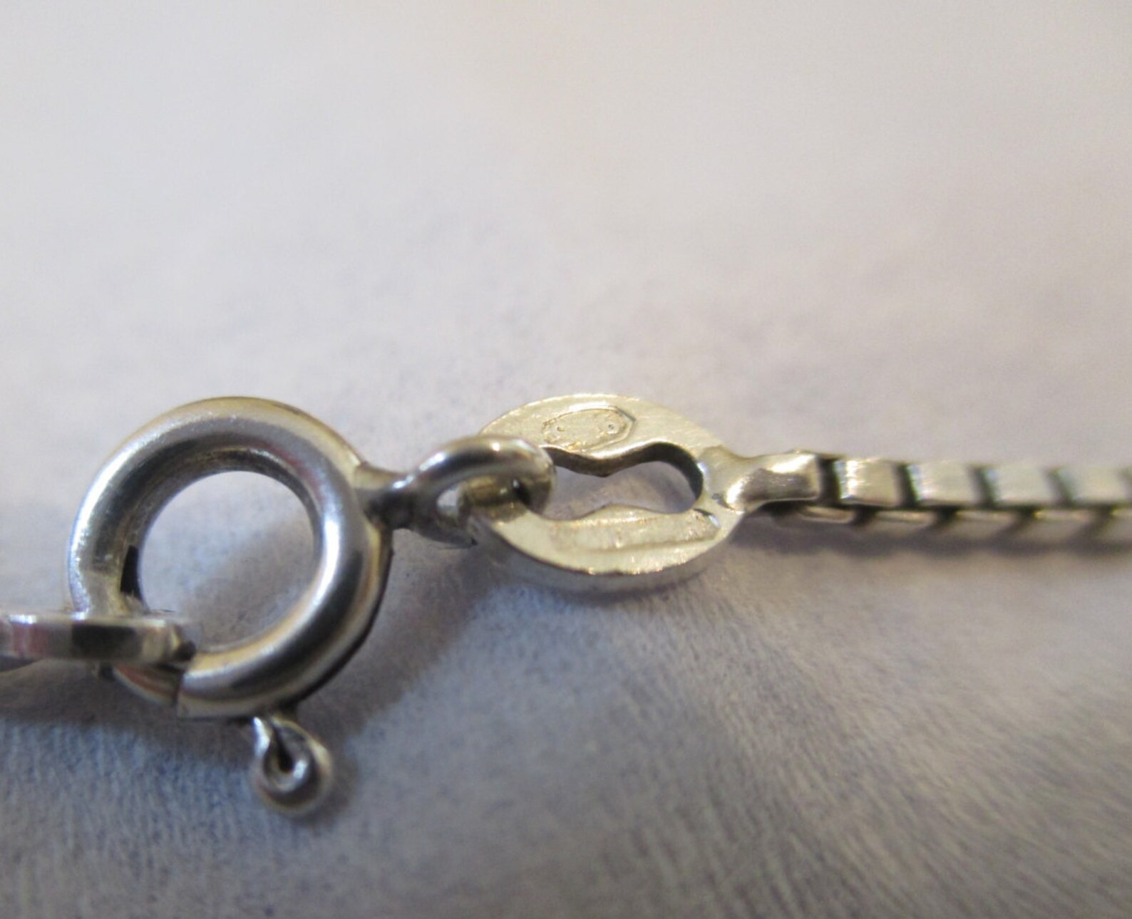 Lovely Sterling Box-link Necklace. Vintage. 18 Long. Italian. - Etsy