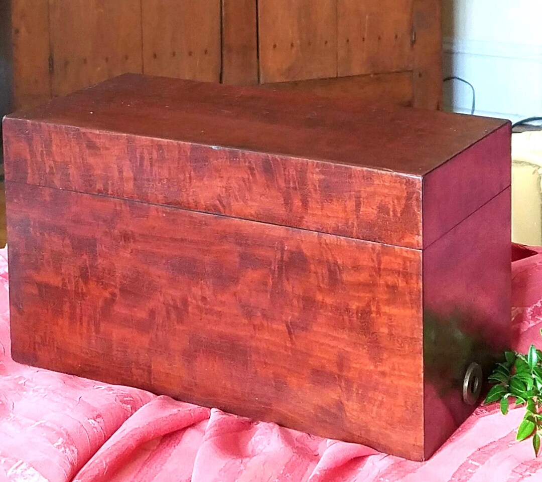 Solid Mahogany Box With Brass Fitting: Late 19th Century - Etsy
