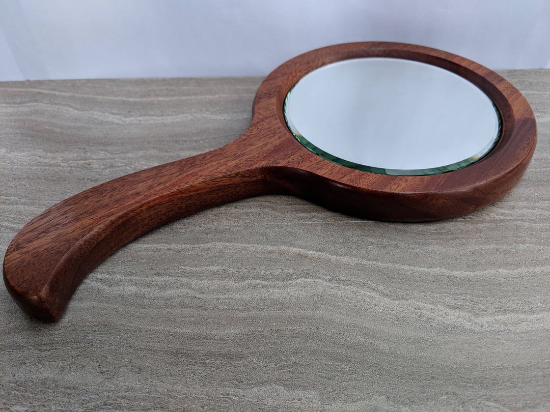 Wooden Hand Mirror, Mahogany - Etsy