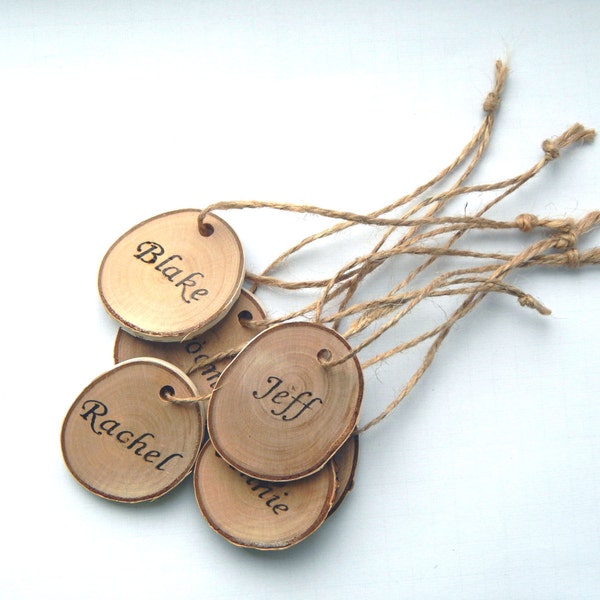 Rustic Birch Wood Tags - Etsy