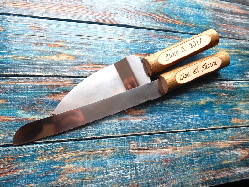 Rustic Country Chic Wedding Knife Set, Natural Nutwood Branch Rustic ...