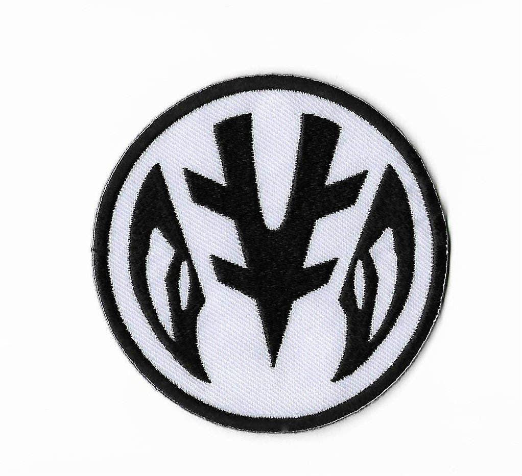 White Power Rangers Logo Patch Embroidered Iron on Badge | Etsy