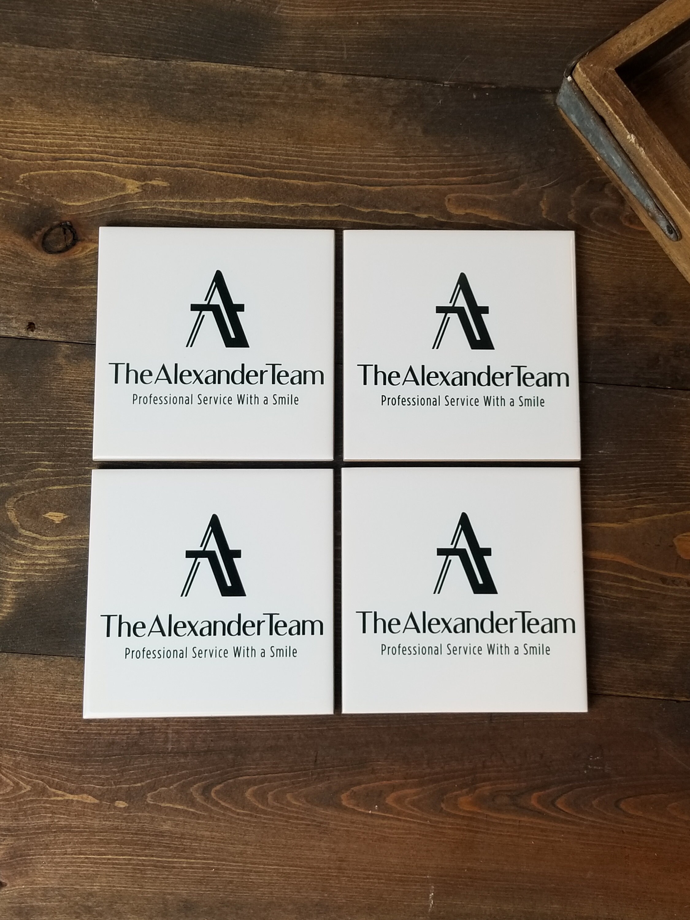 Business logo coasters business logo decor business decor | Etsy