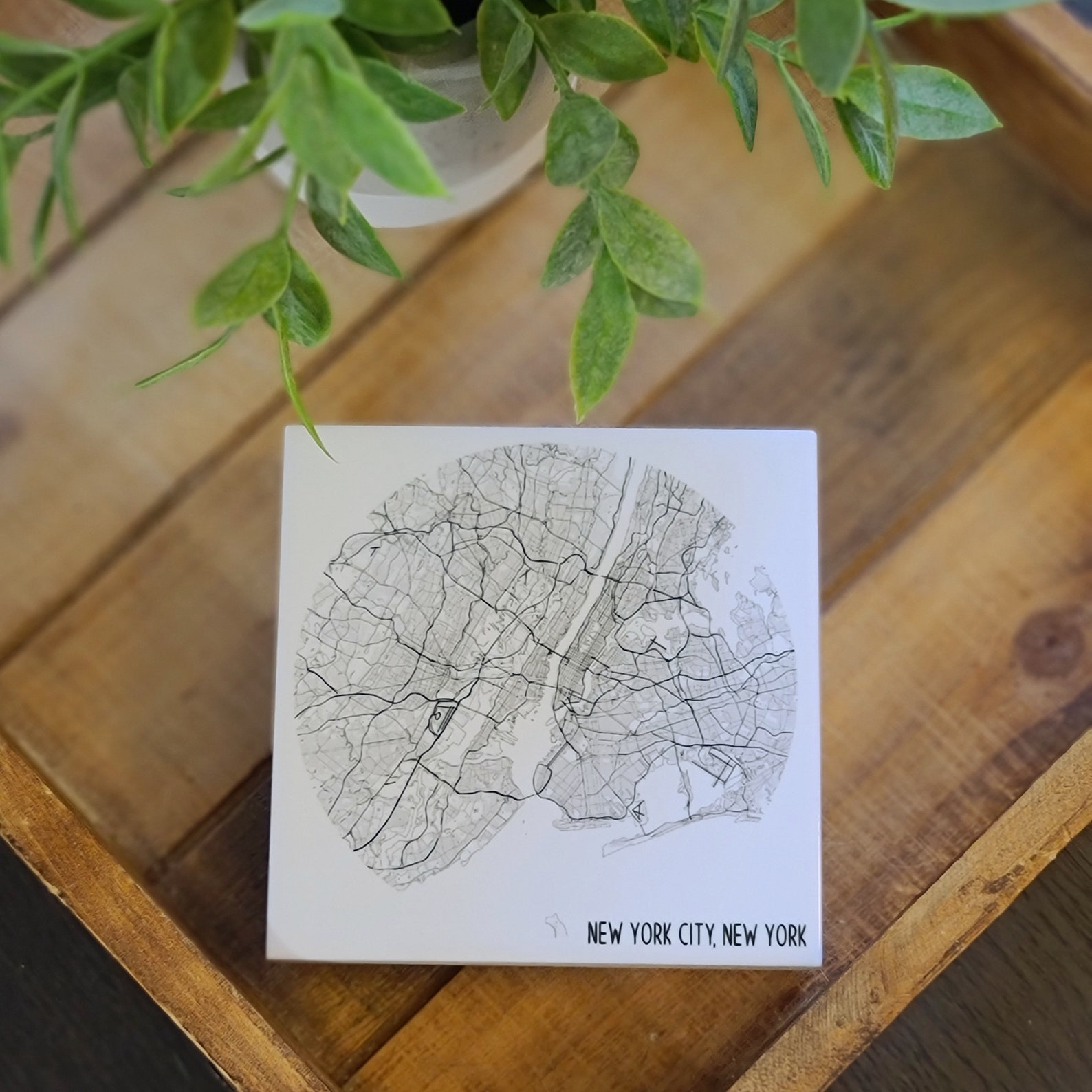 New York City Map coaster set 4 coasters New York City | Etsy