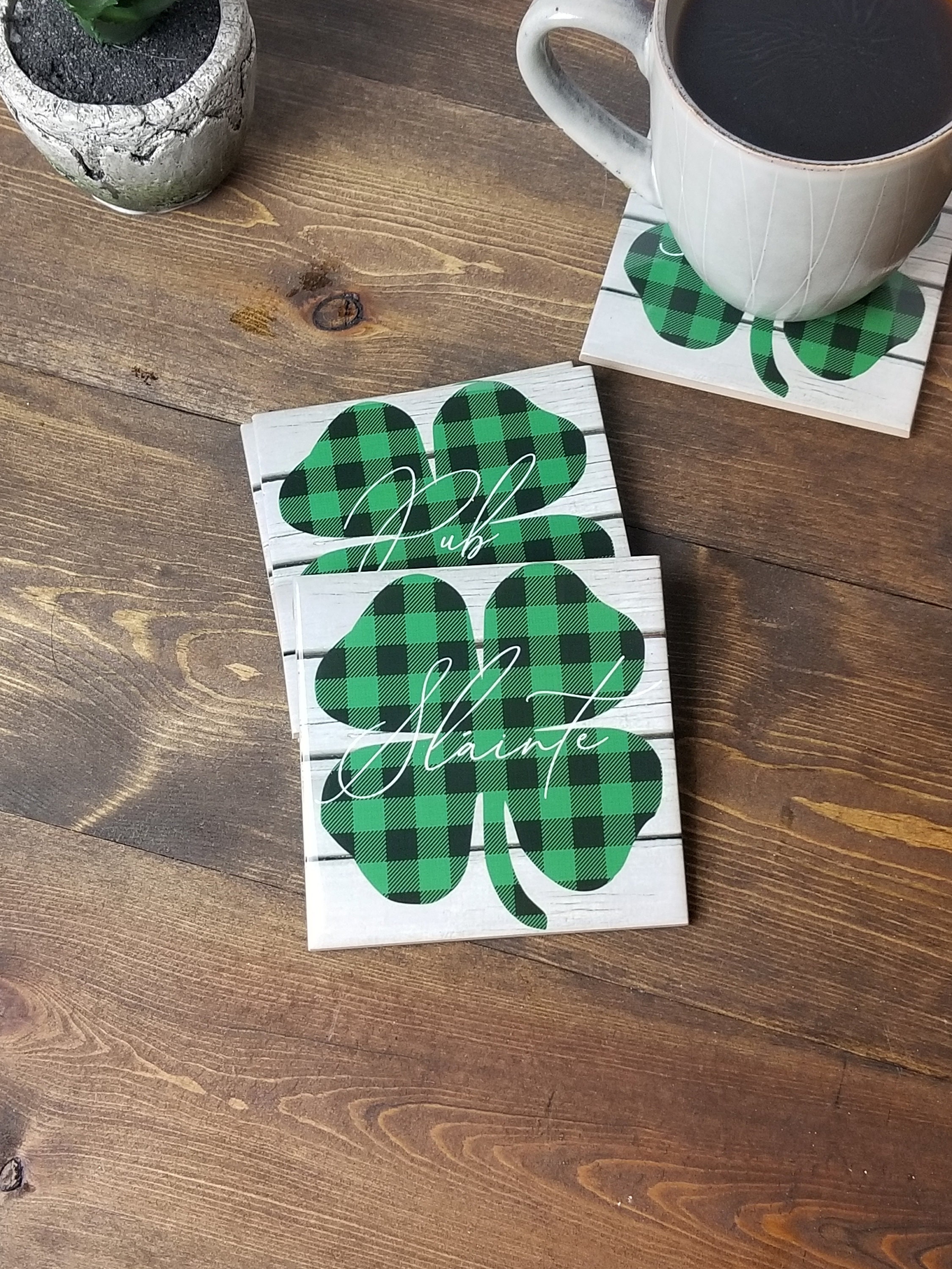 Irish Coasters / Set of 4 St. patricks Day March 17th Irish - Etsy España