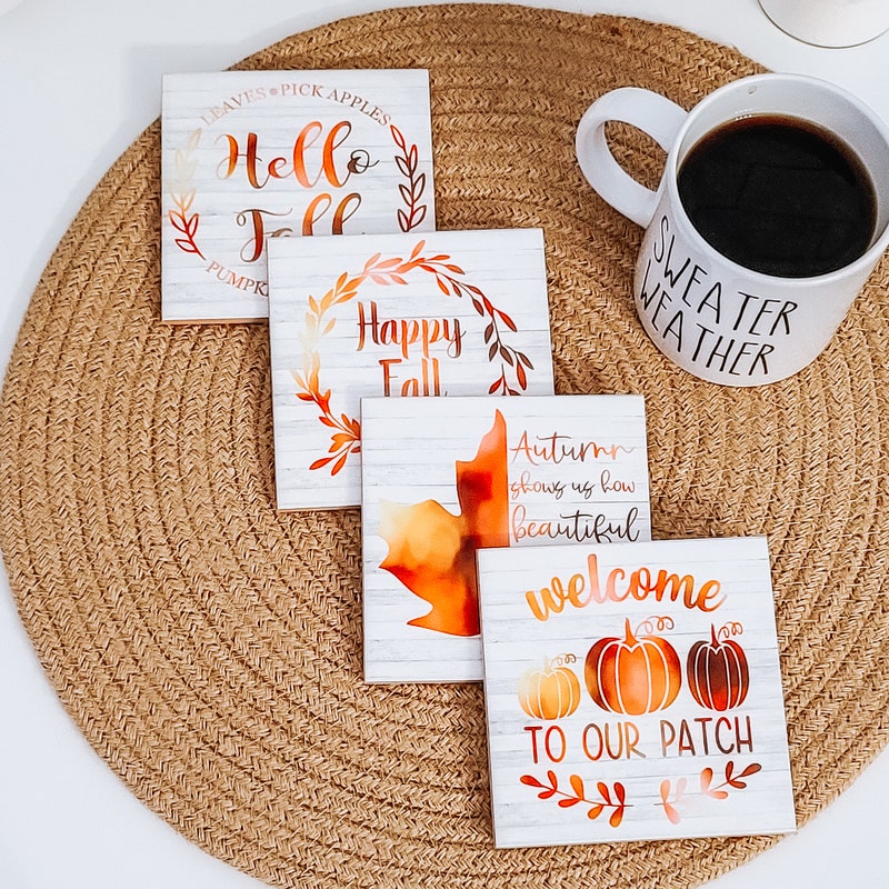 Fall Coasters - Etsy