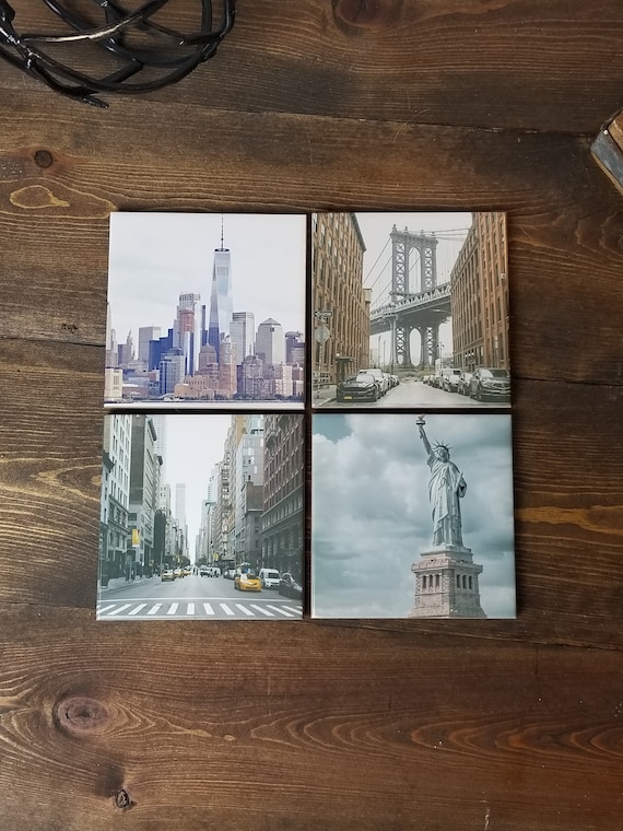 New York City Coasters Set of 4 Statue of Liberty | Etsy