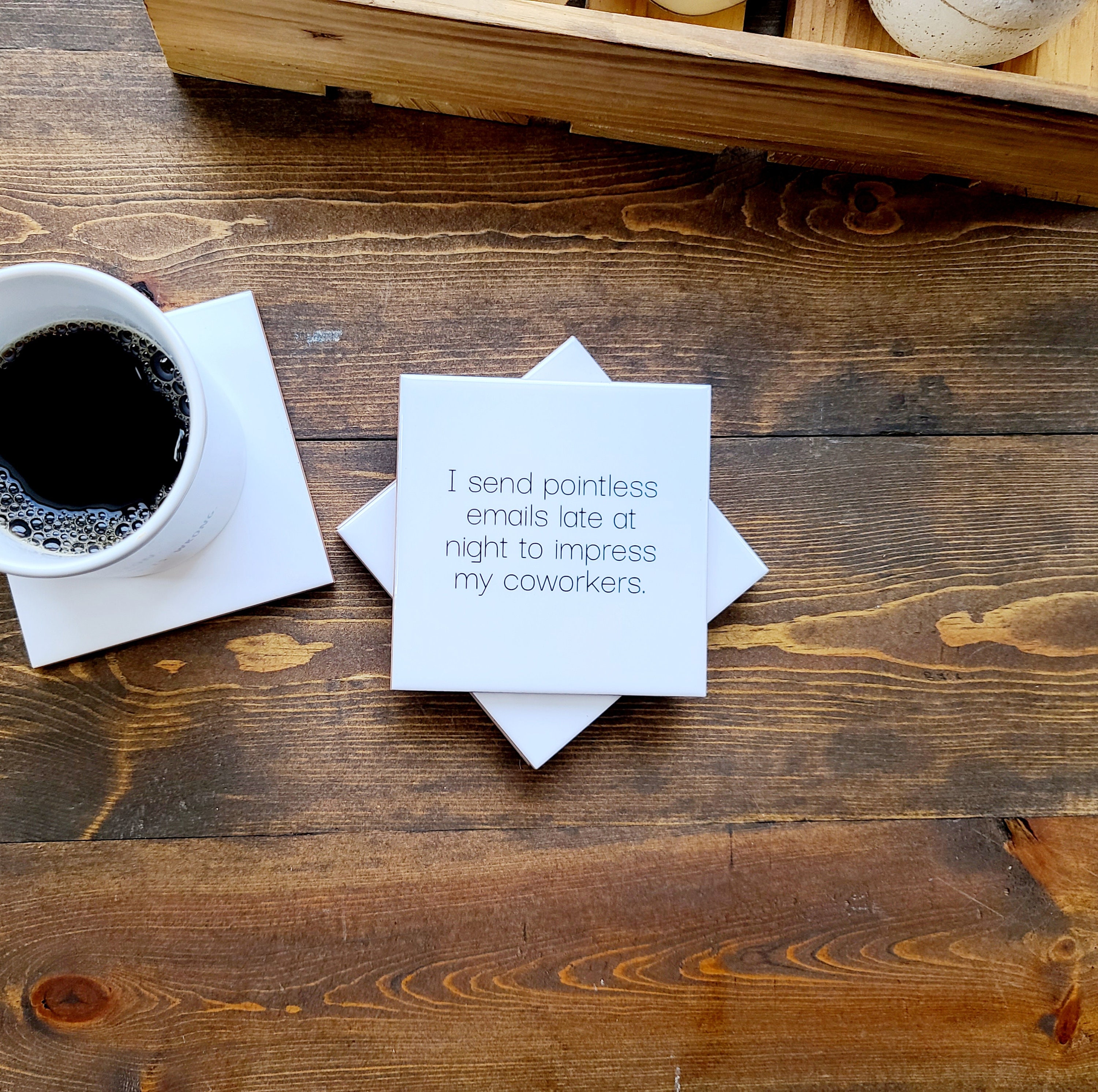 Funny Office Coaster Set Coworker Gift Office Decor - Etsy UK