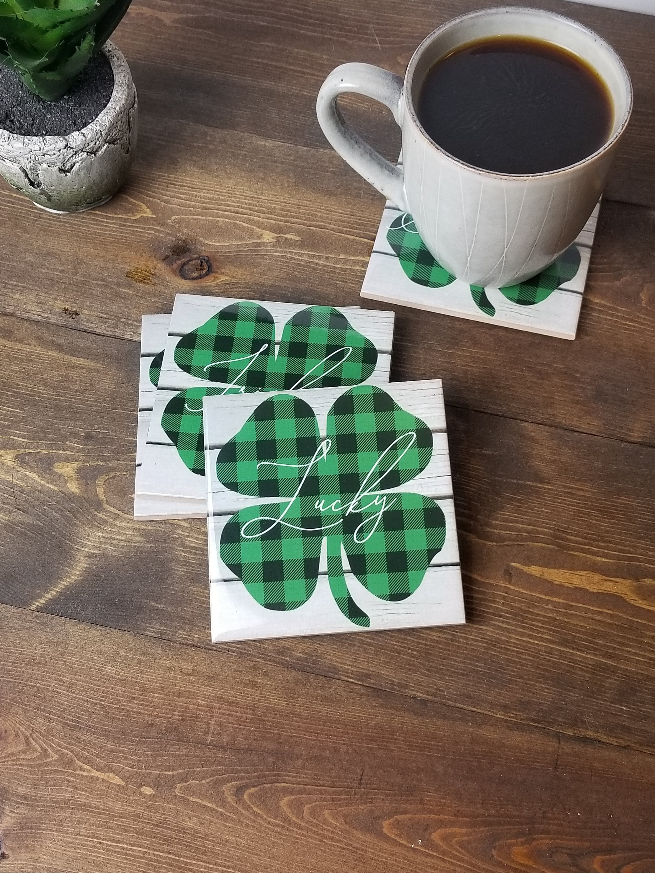 Irish Coasters / Set of 4 St. patricks Day March 17th Irish - Etsy España