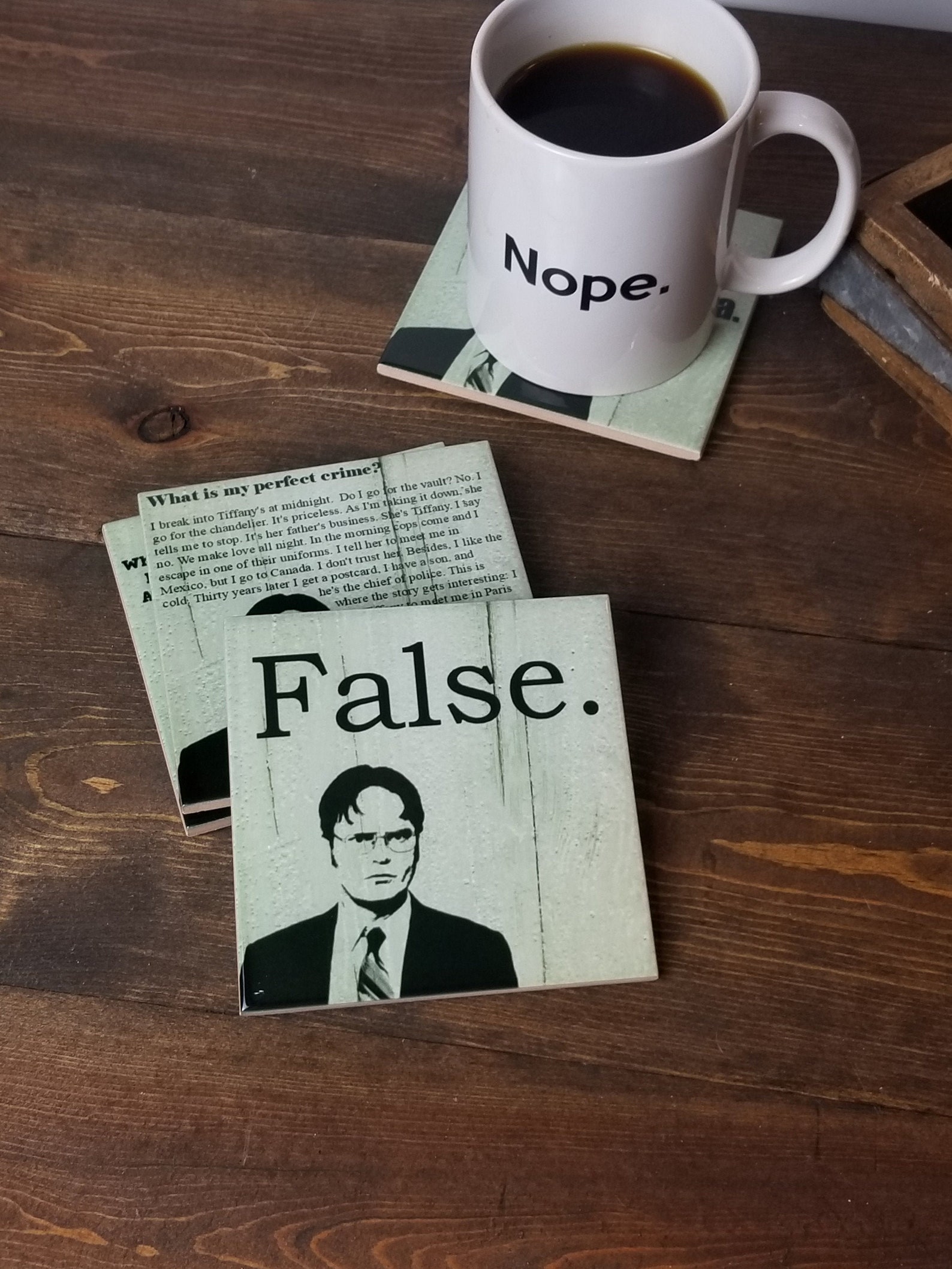 The Office Coasters | Dwight Schrute - Set of 4 - Comedy Coasters ...