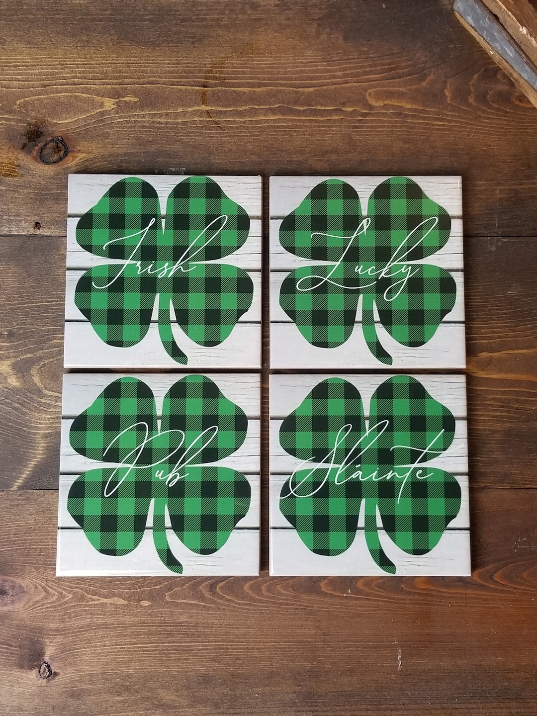 Irish Coasters / Set of 4 St. patricks Day March 17th Irish - Etsy España