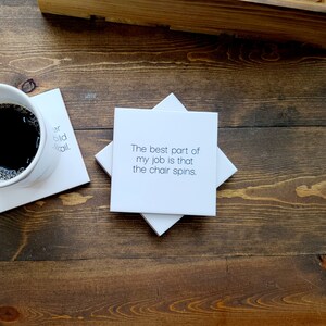 Funny Office Coaster Set Coworker Gift Office Decor Office Gift Funny ...