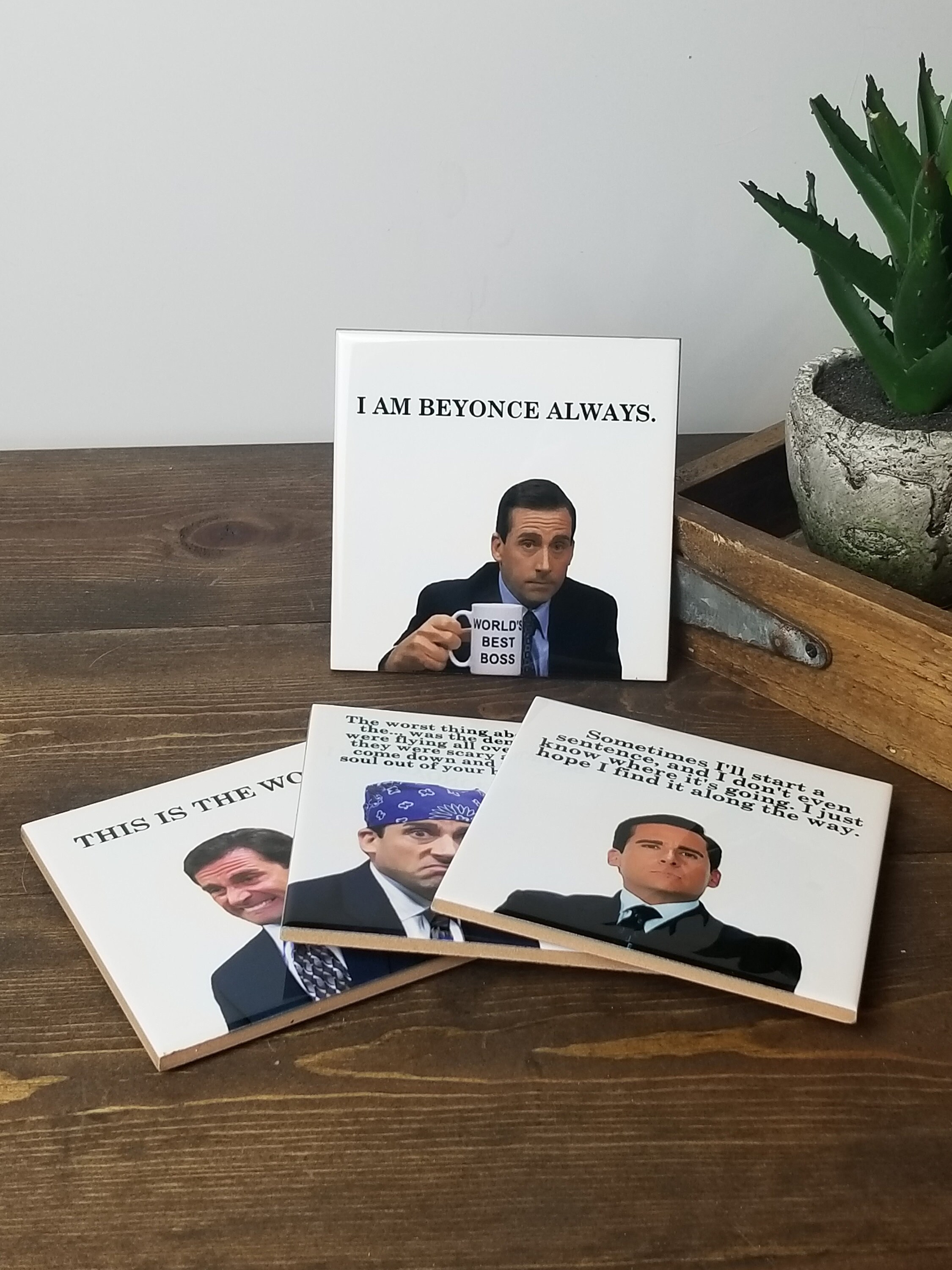 The Office Coasters | Michael Scott - 4 Piece Coaster Set - the Office ...