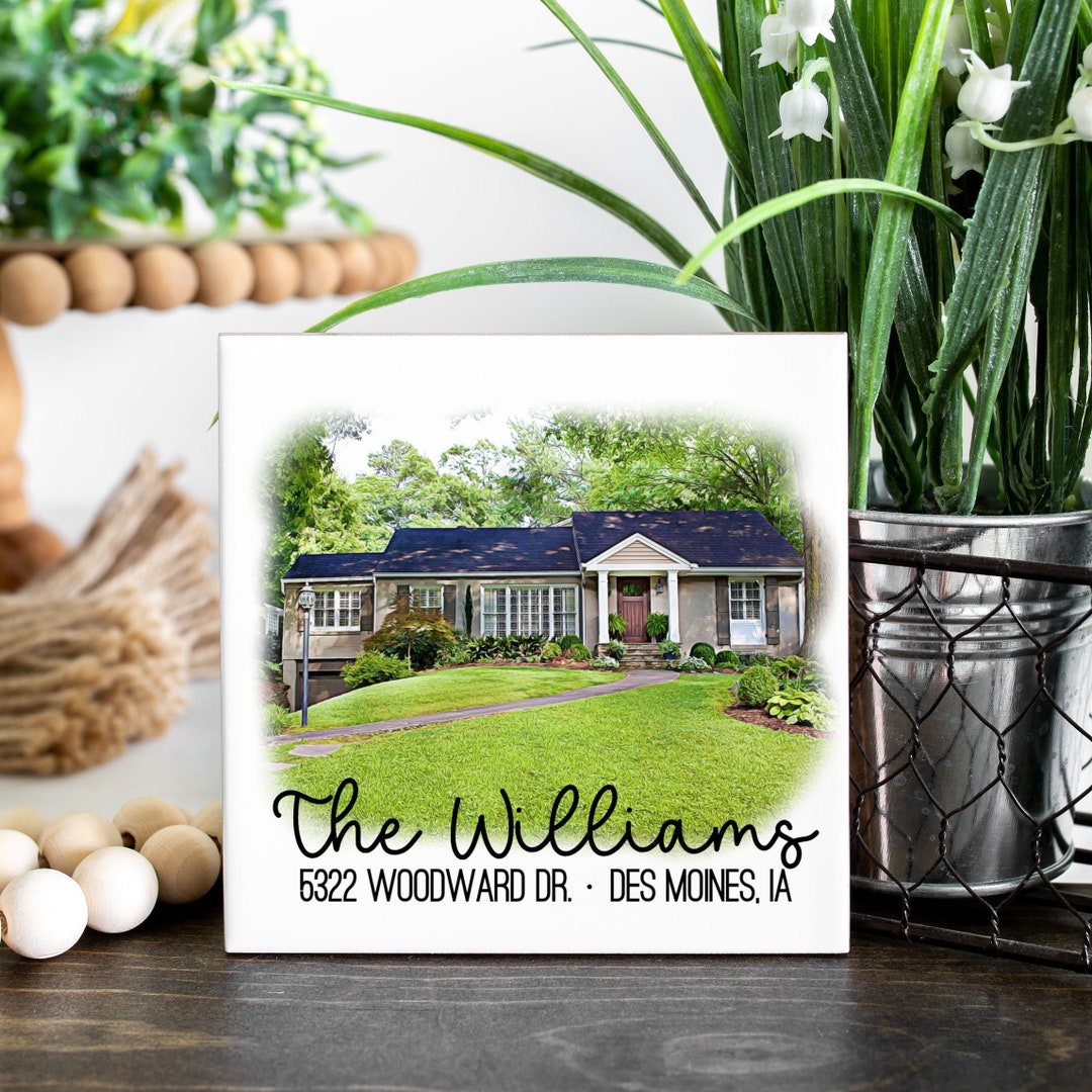 Personalized Watercolor Home Coasters - Housewarming Gift - Realtor ...