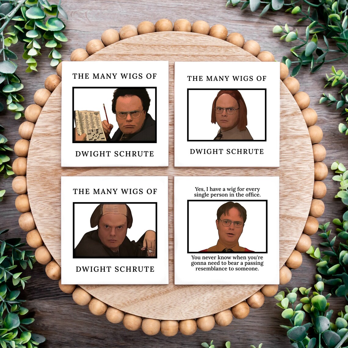 Dwight Schrute Wigs - Set of 4 - the Office - Dunder Mifflin - Dwight ...