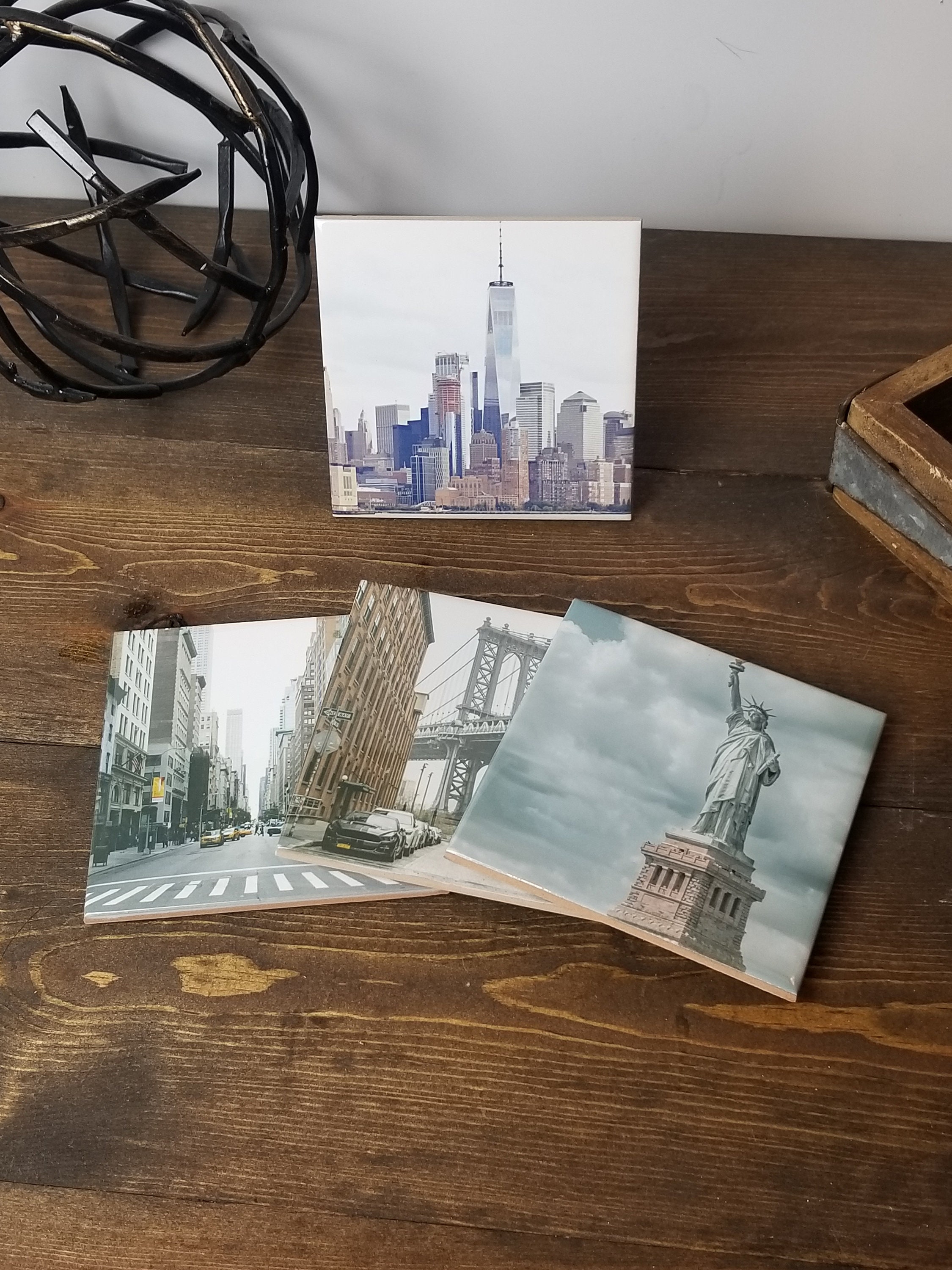 New York City Coasters Set of 4 Statue of Liberty | Etsy