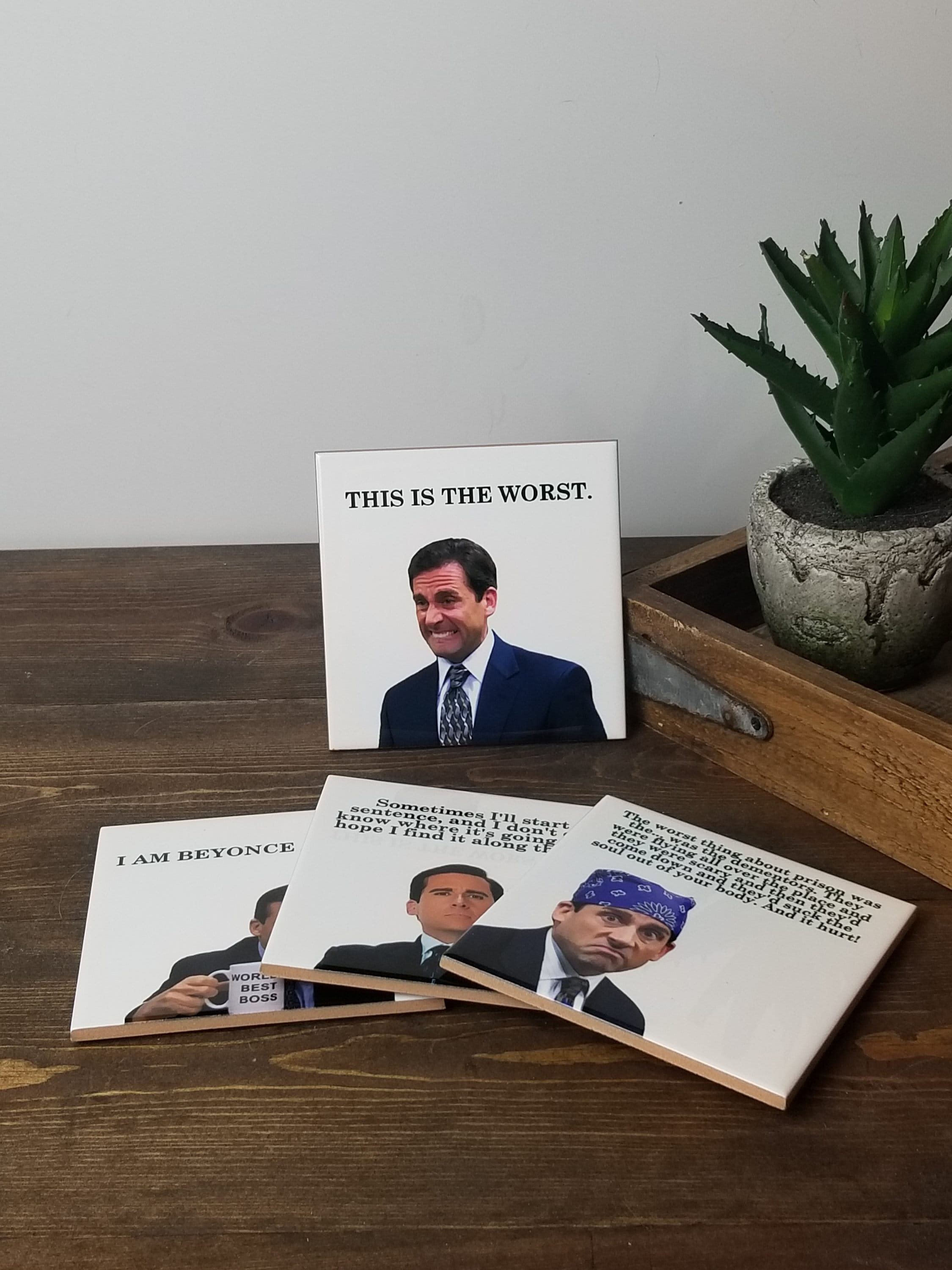 The Office Coasters | Michael Scott - 4 Piece Coaster Set - the Office ...