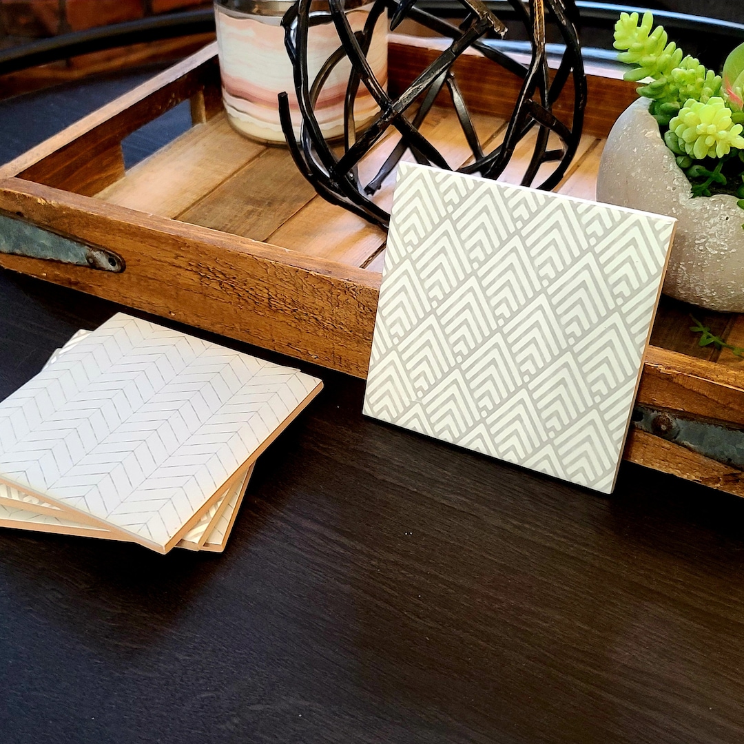 Farmhouse Styled Coaster Set - Set of 4 - Farmhouse Decor - Farmhouse ...