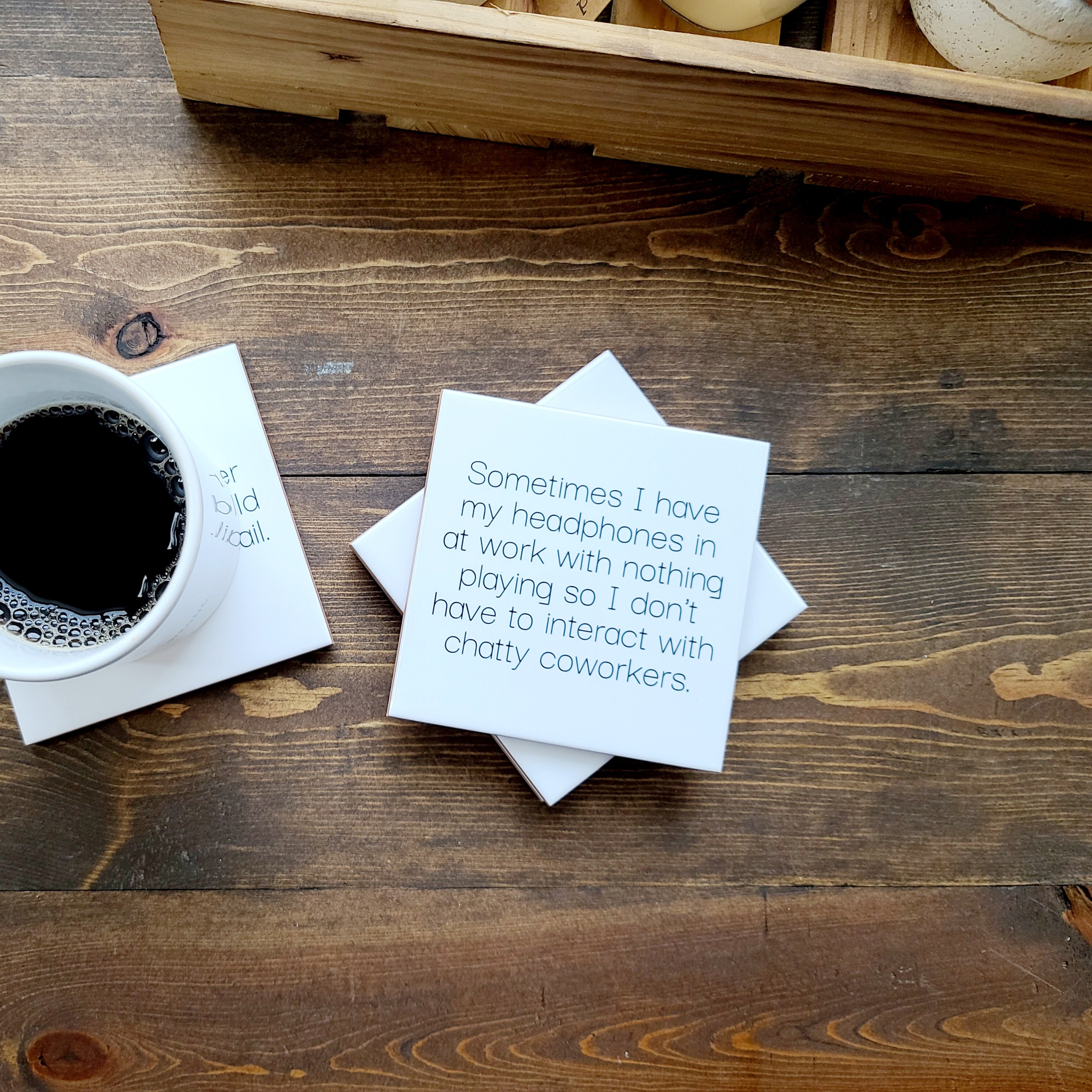 Funny office coaster set coworker gift office decor - Etsy.de