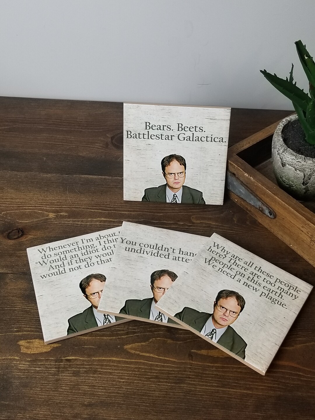 The Office Coasters | Dwight Schrute - Set of 4 - Comedy Coasters ...