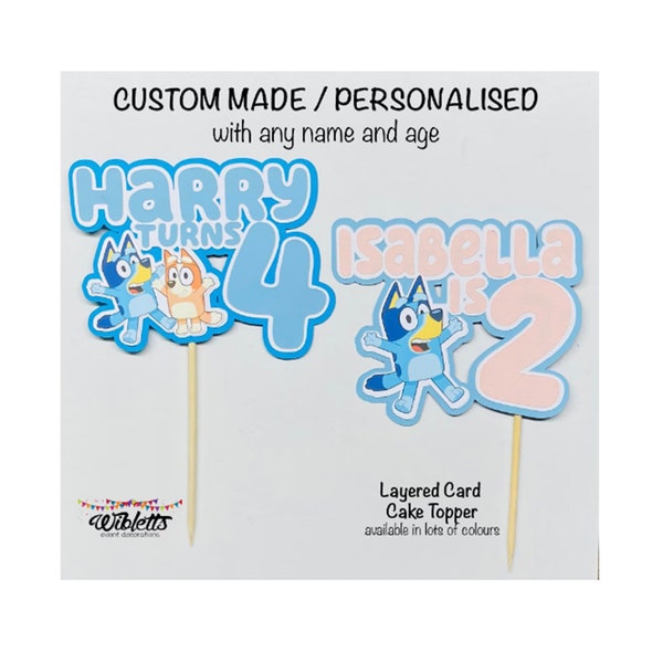 Bluey Cake Topper - Etsy Australia