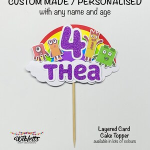 Rainbow Numberblocks Number Blocks Theme Birthday Party Cake Cupcake ...