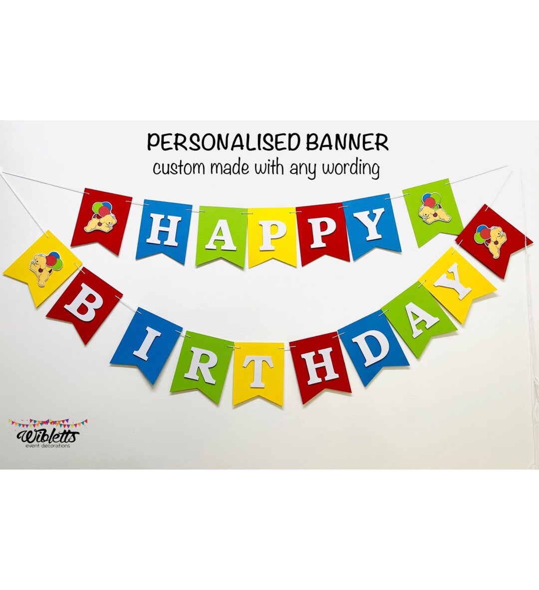 Spot the Dog Theme Birthday Party Bunting Banner Decoration ...