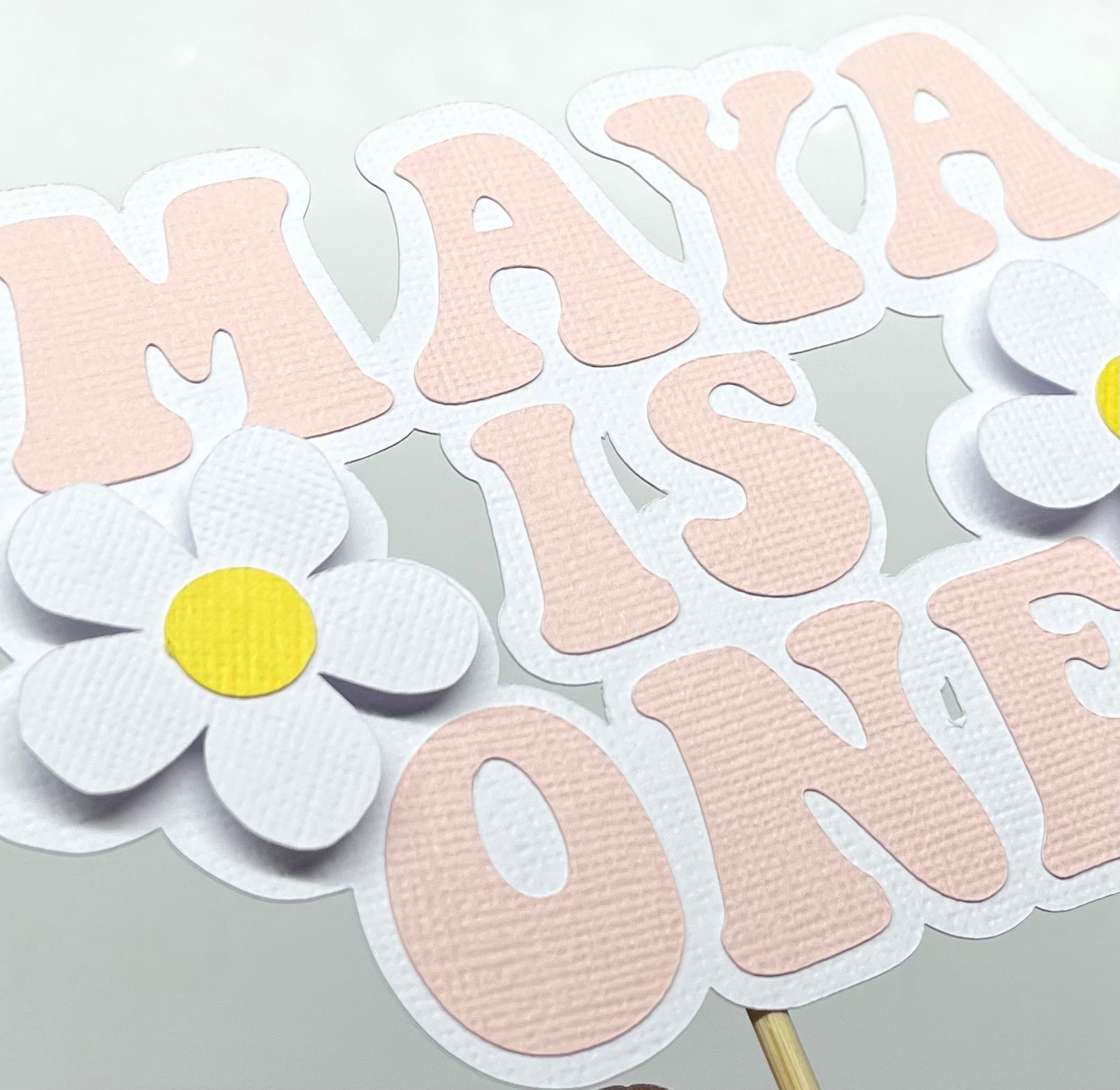 Cute Hippy Daisy Flower Theme Birthday Party Cake Topper - Etsy