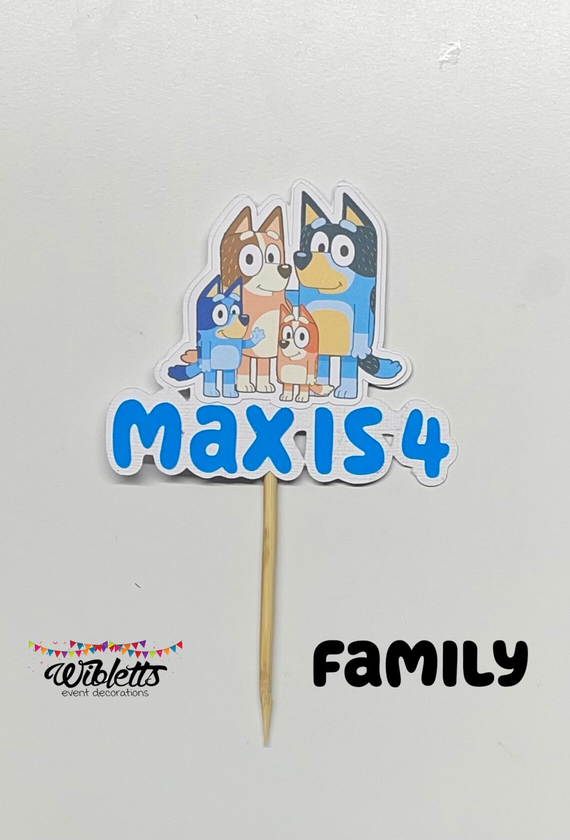 Wackadoo Bluey Inspired Theme Birthday Party Cake Topper | Etsy Australia