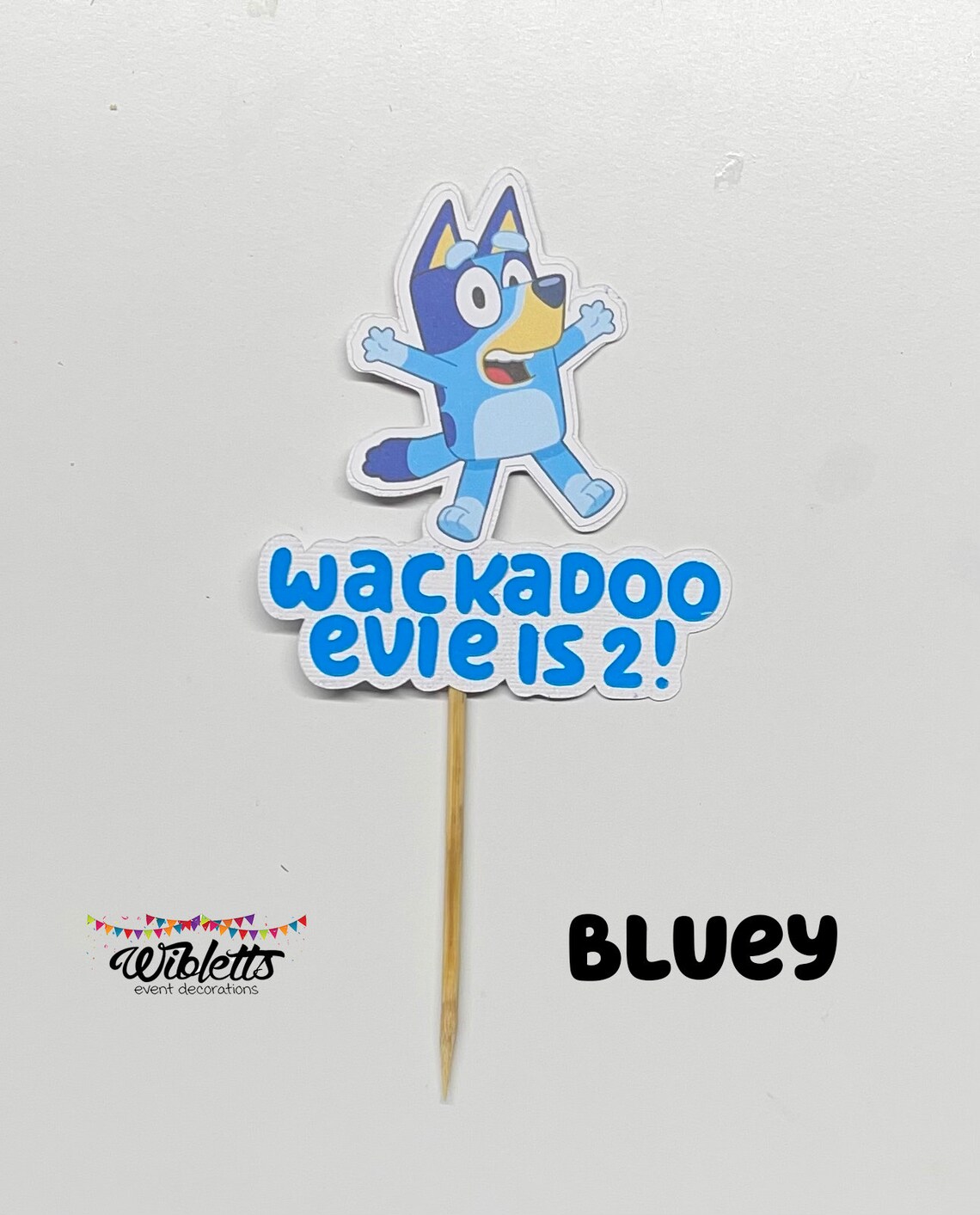 Wackadoo Bluey Inspired Theme Birthday Party Cake Topper | Etsy Australia