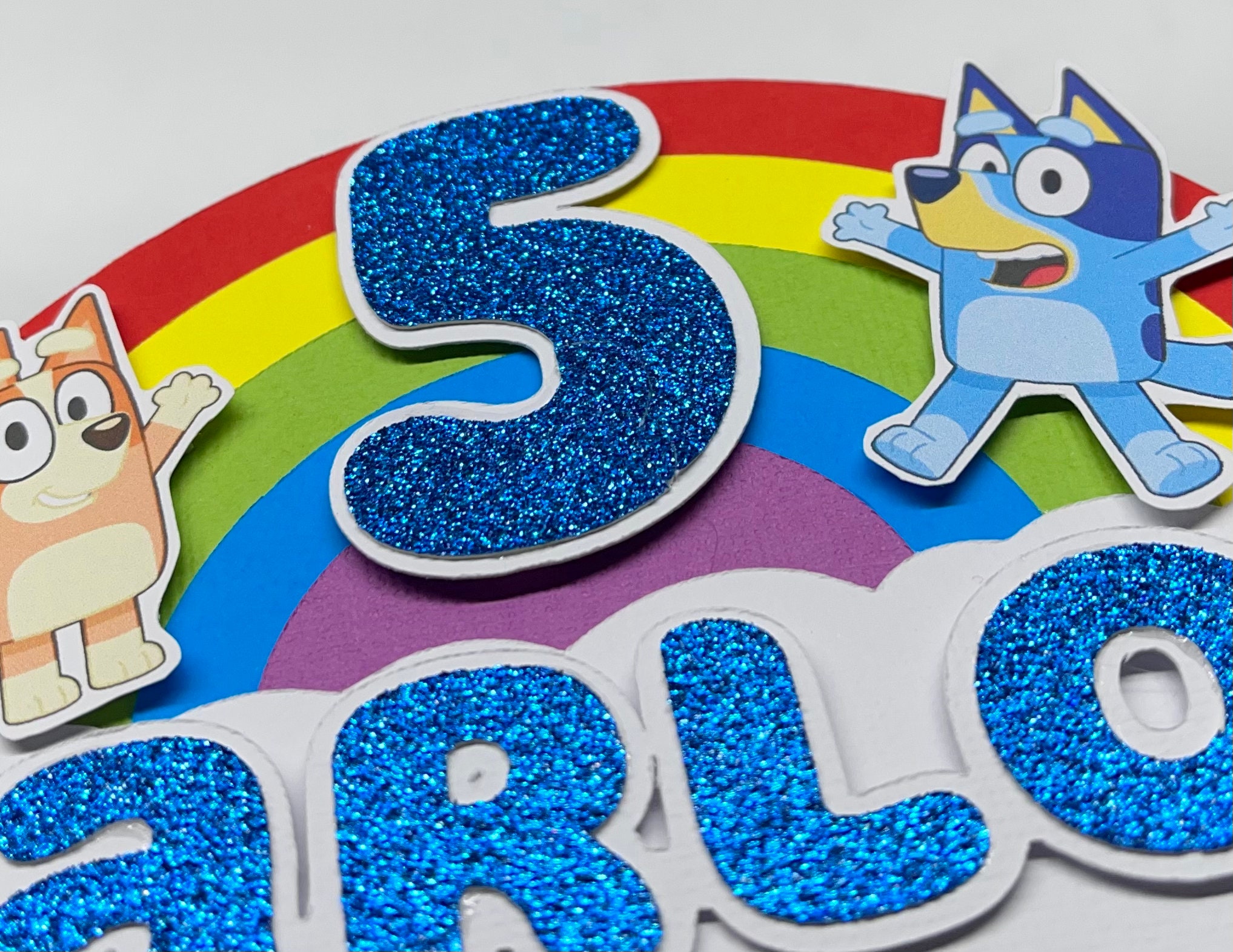 Wackadoo Bluey Rainbow Theme Birthday Party Cake Topper - Etsy Canada
