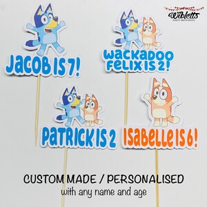 Wackadoo! Bluey Inspired Theme Birthday Party Cake Topper Decoration ...