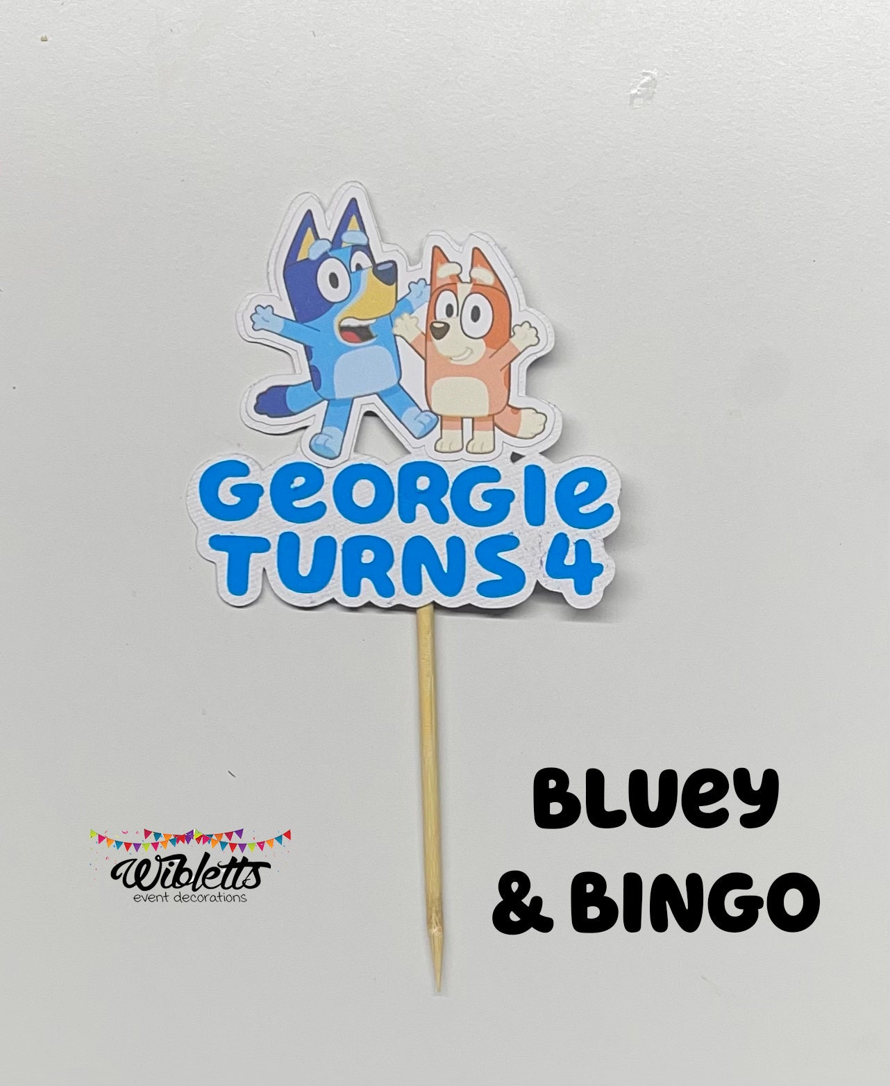 Wackadoo Bluey Inspired Theme Birthday Party Cake Topper | Etsy Australia
