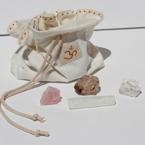 Gemstone Crystal Earth Healing Kit, Set of Selenite Rose Smoky and ...