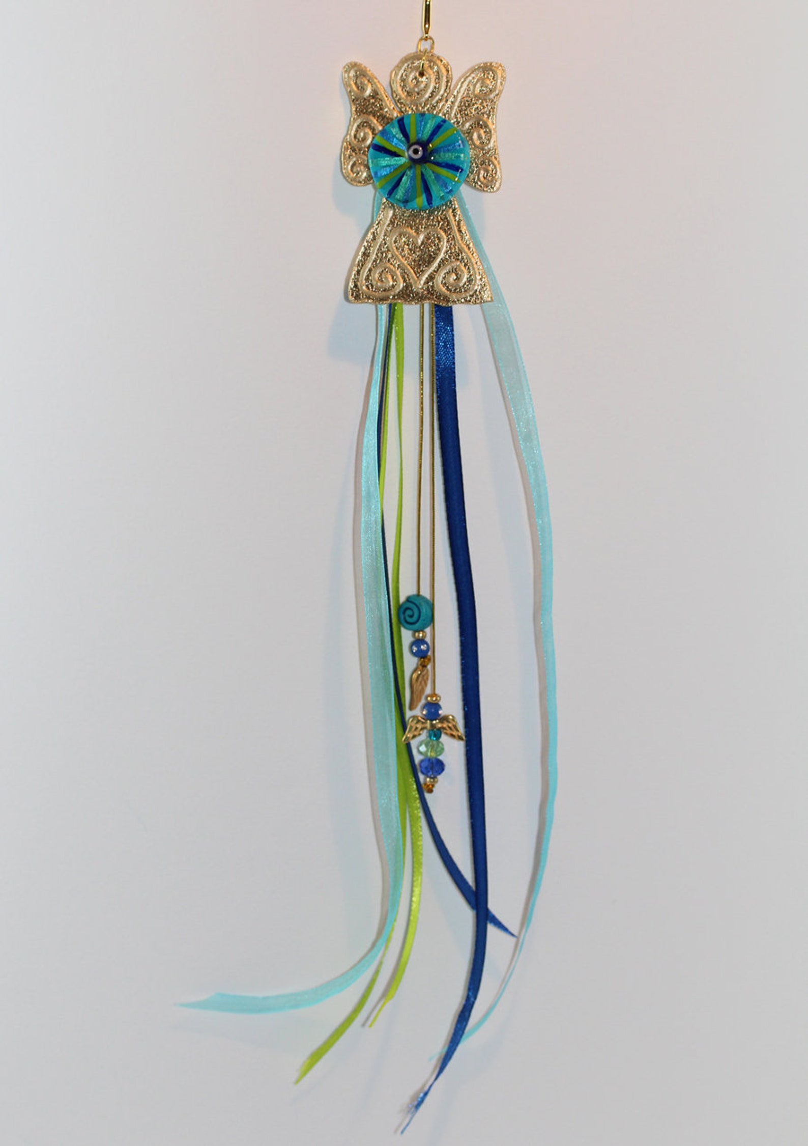 Gilded Good Luck Angel With Eye in Gift Box, Lucky Charm Ornament for ...