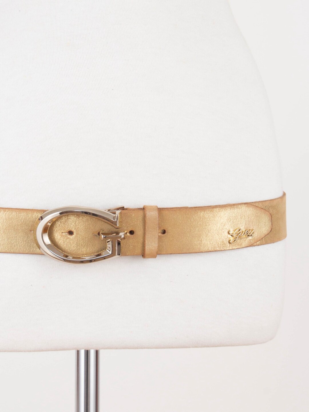 Y2K 2000s 00s GUESS Gold Metallic Genuine Leather Belt | Boho Hippie ...