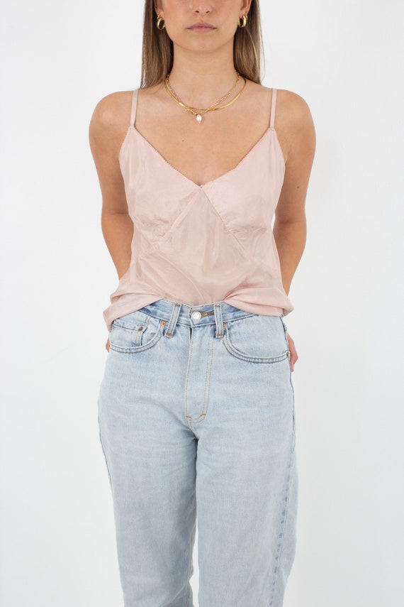 Soft Pink Silk Camisoles