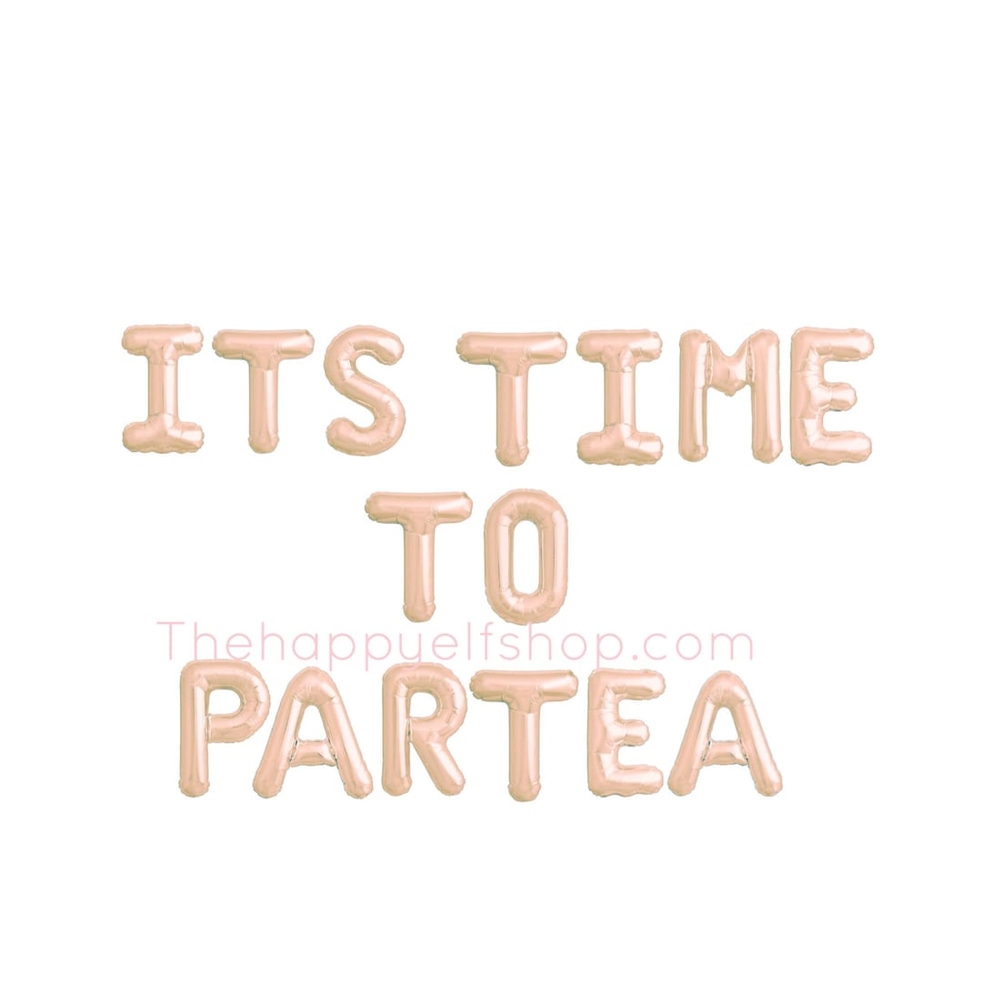 It's Time to Partea Balloons Banner: Tea Party Decor - Etsy