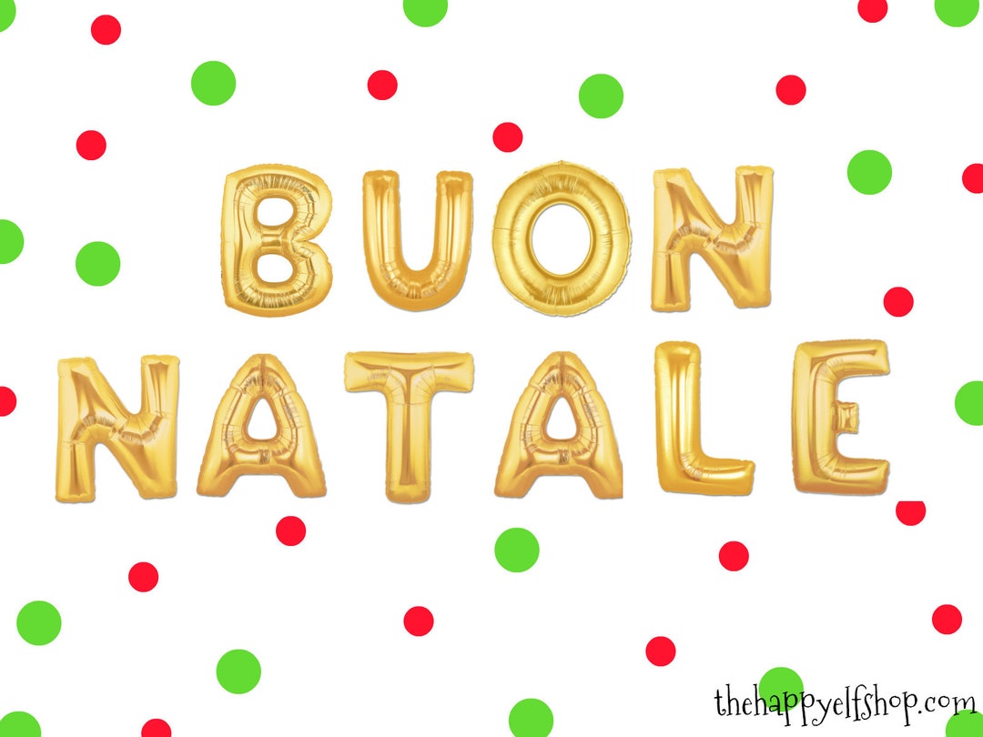 16" Buon Natale Balloon Banner: Italian Christmas Decor - Etsy