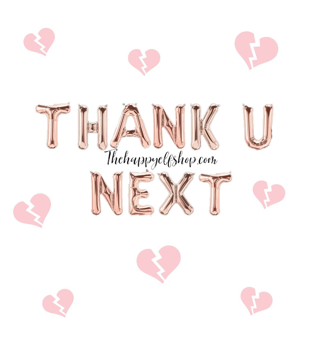 16" Thank U Next Balloons/banner. Valentines Balloons.galentines Party ...