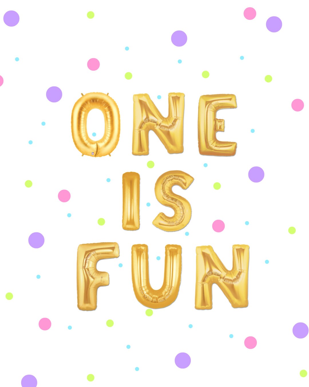 16" "one IS Fun" Balloons/banner. One Year Old Balloons. Kids Party ...